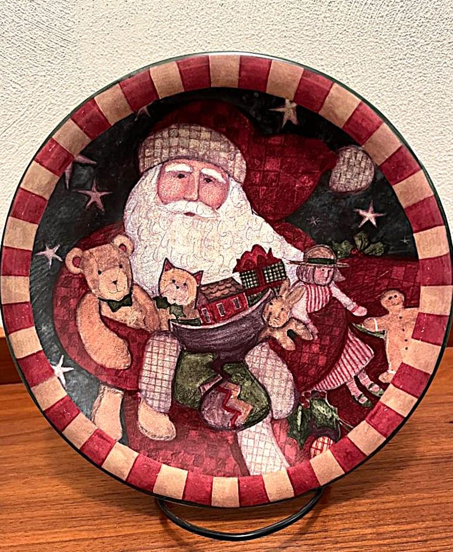 Certified International Susan Winget Primitive Decorative Santa & Toys ...