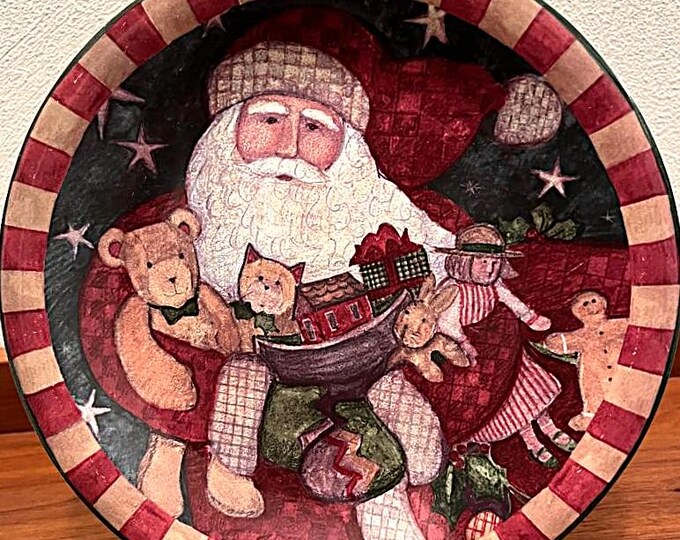 Certified International Susan Winget Primitive Decorative Santa & Toys ...