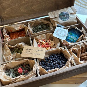 Custom Tea Box Personalised Tea Storage Box With Compartments Custom ...