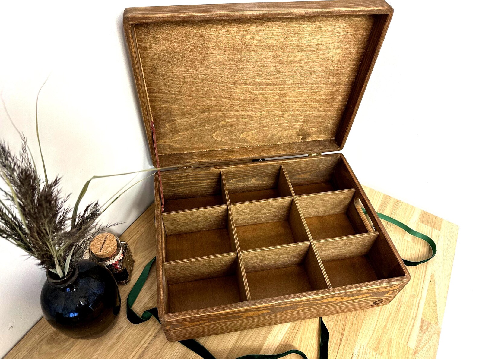 Custom Tea Box Personalised Tea Storage Box With Compartments Custom ...