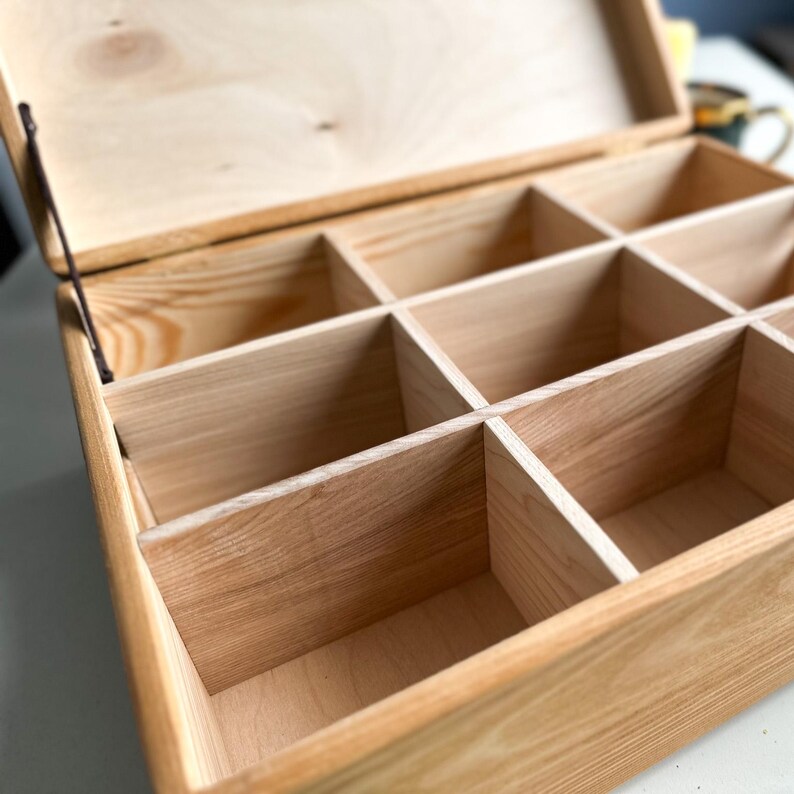 Custom Tea Box Personalised Tea Storage Box With Compartments Custom ...