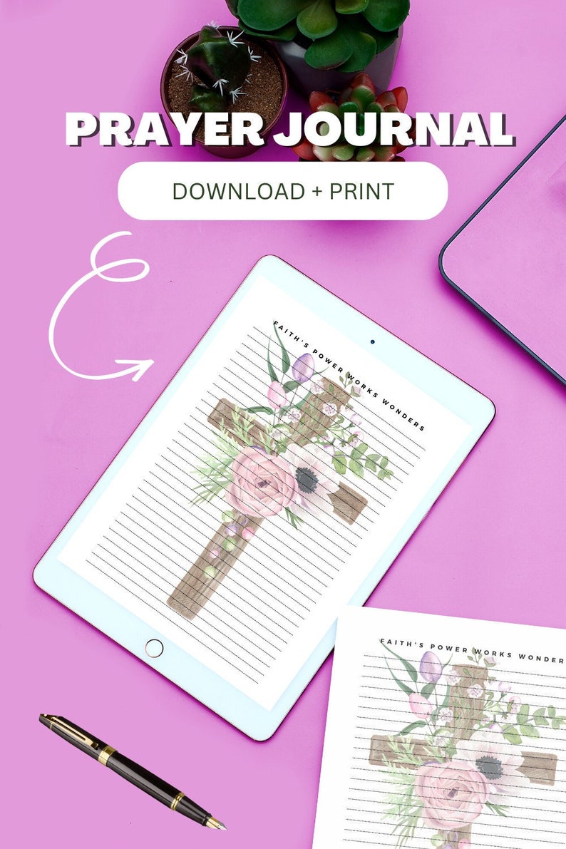 Printable Daily Prayer Journal Instant Downloadbible Quote - Etsy