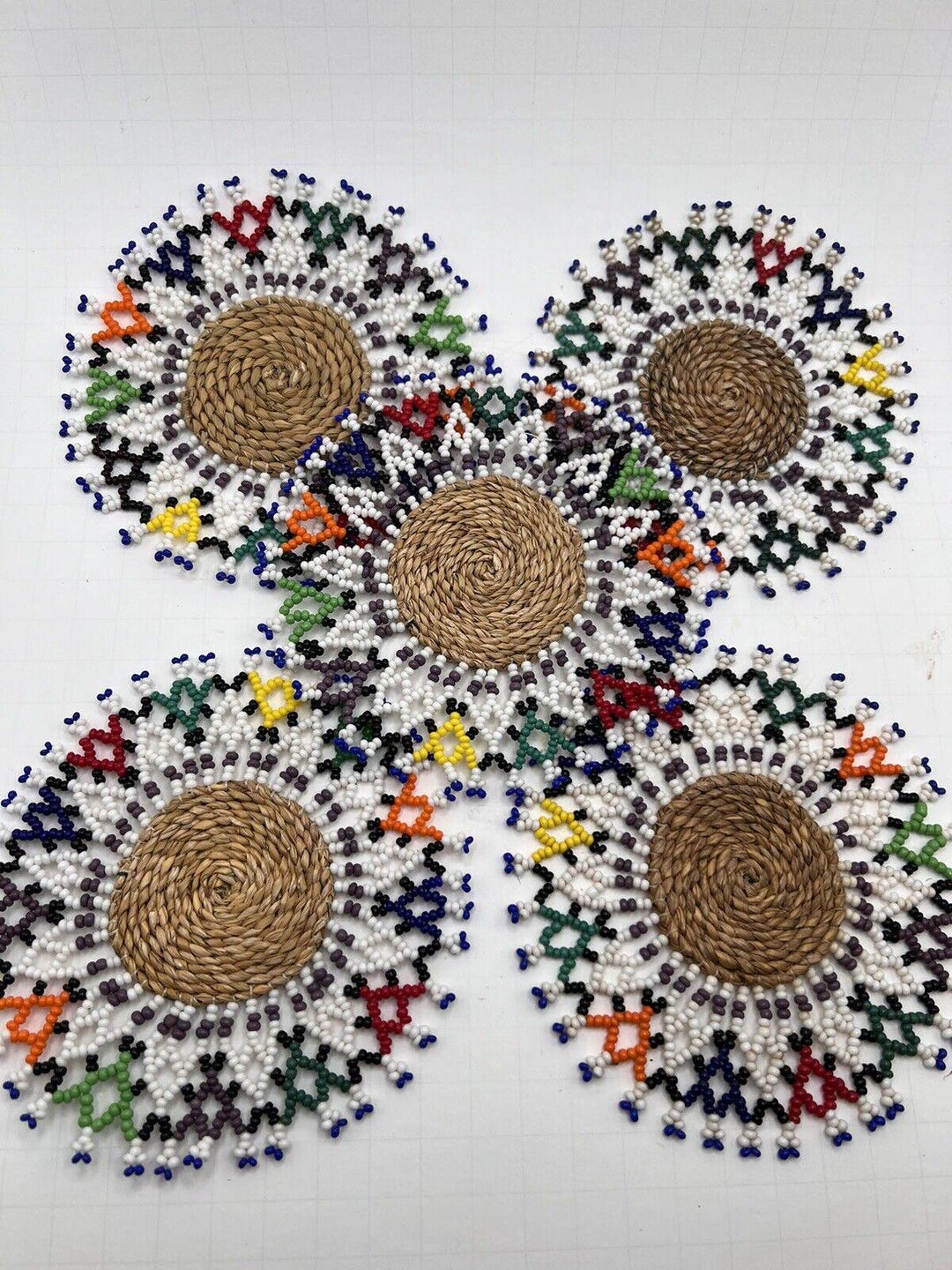 Tribal Zulu Art Coasters - 6-piece Set - Authentic African Bead Work - Etsy