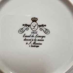 Vintage Limoges Set of 4 Salad Dessert Cheese Porcelain Plates Godinger ...