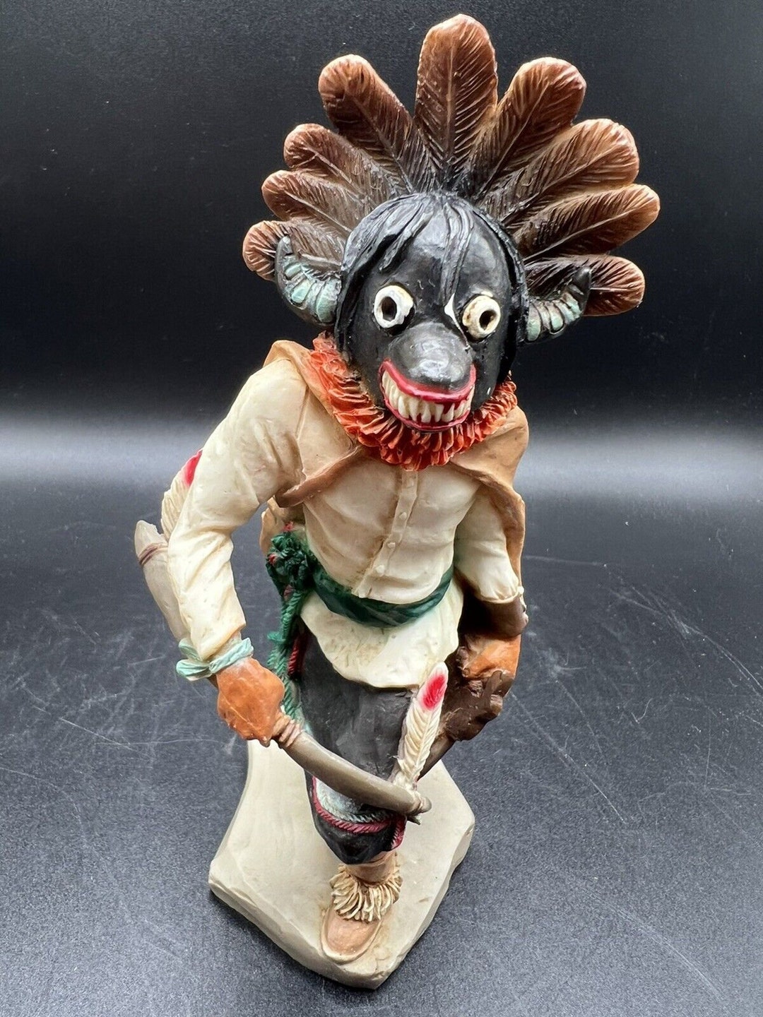 Castagna Hopi Native American Warrior Guard Kachina Figure Italy 7 ...