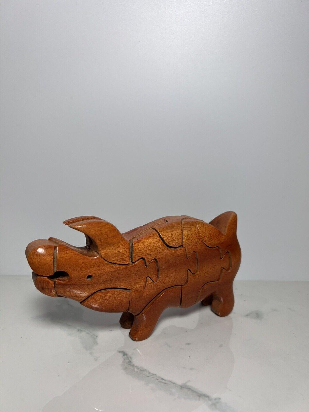 VTG Solid Wood Puzzle in Shape of A Pig - Etsy