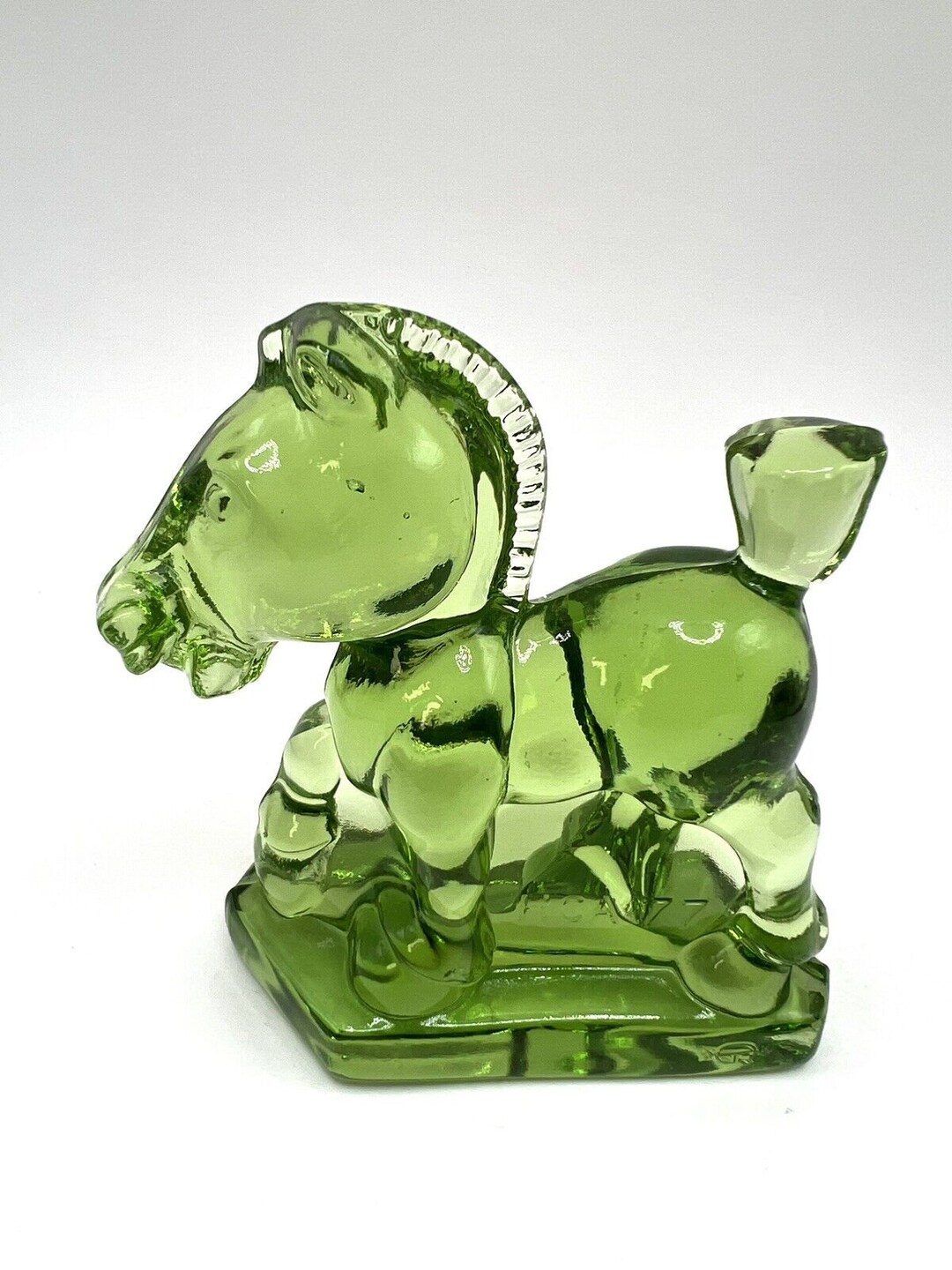 Heisey Imperial Glass Fern Green Oscar Horse Pony 1977 VTG - Etsy