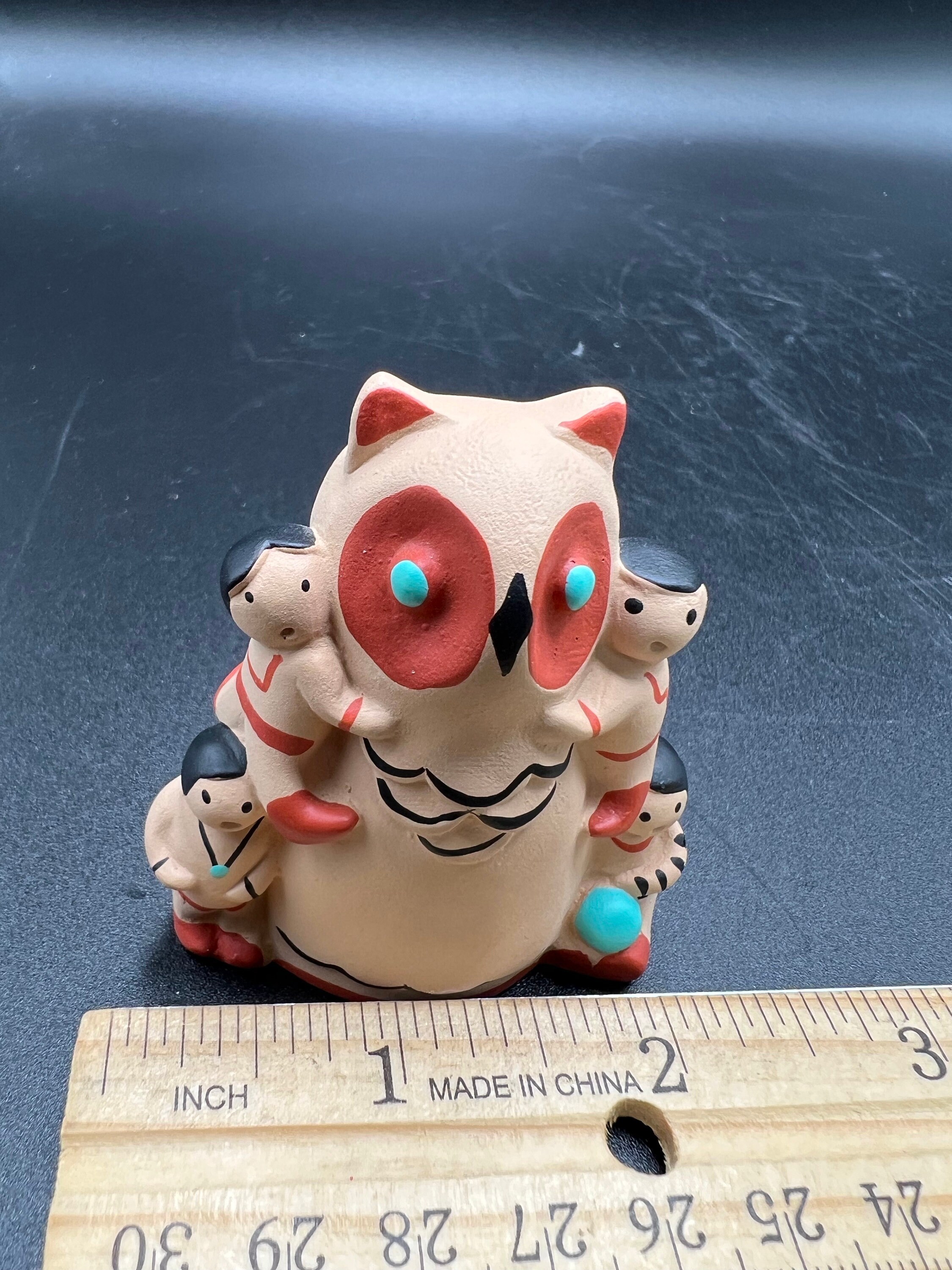 Vintage Storyteller Clay Owl Figurine - Etsy