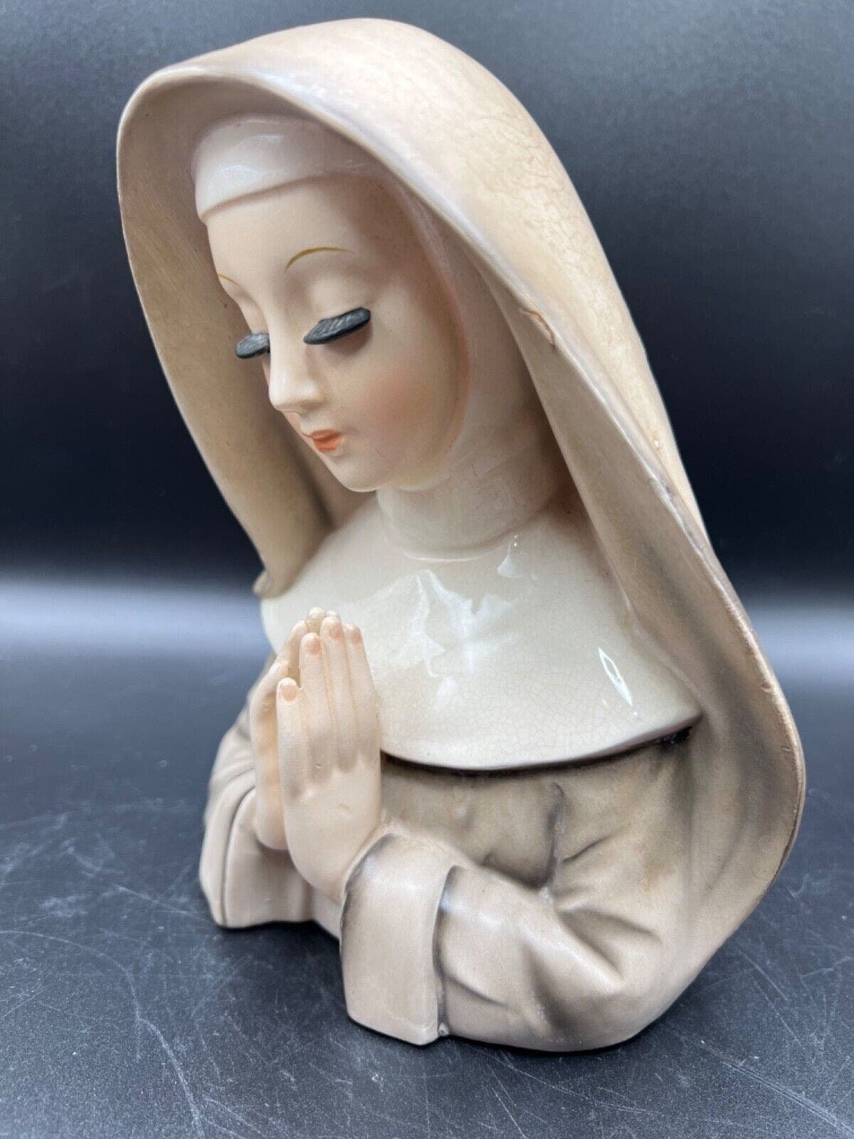 Vintage Porcelain Praying Nun Planter - Etsy