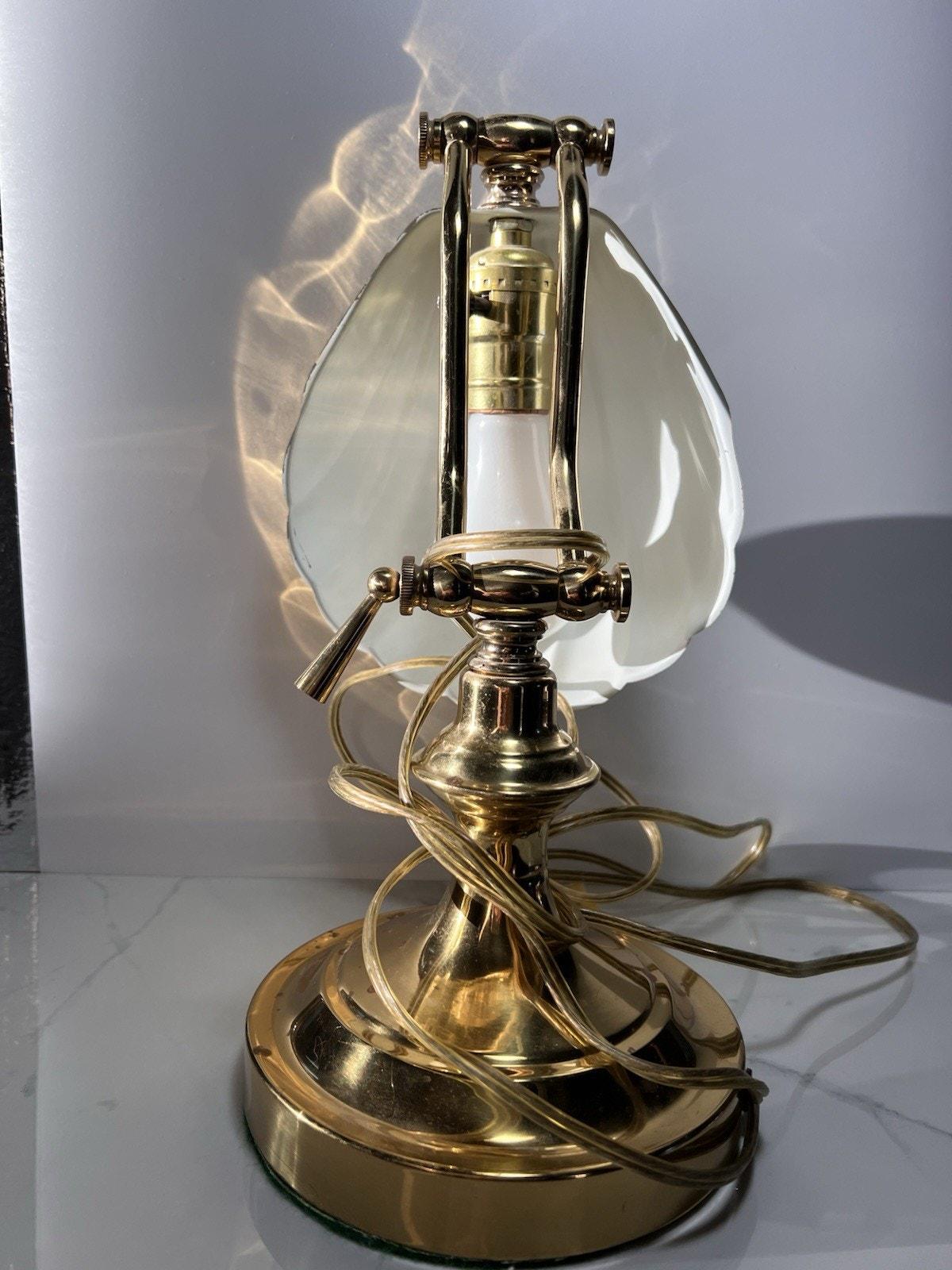 VTG MCM Brass Clam Shell Desk Lamp Adjustable - Etsy UK