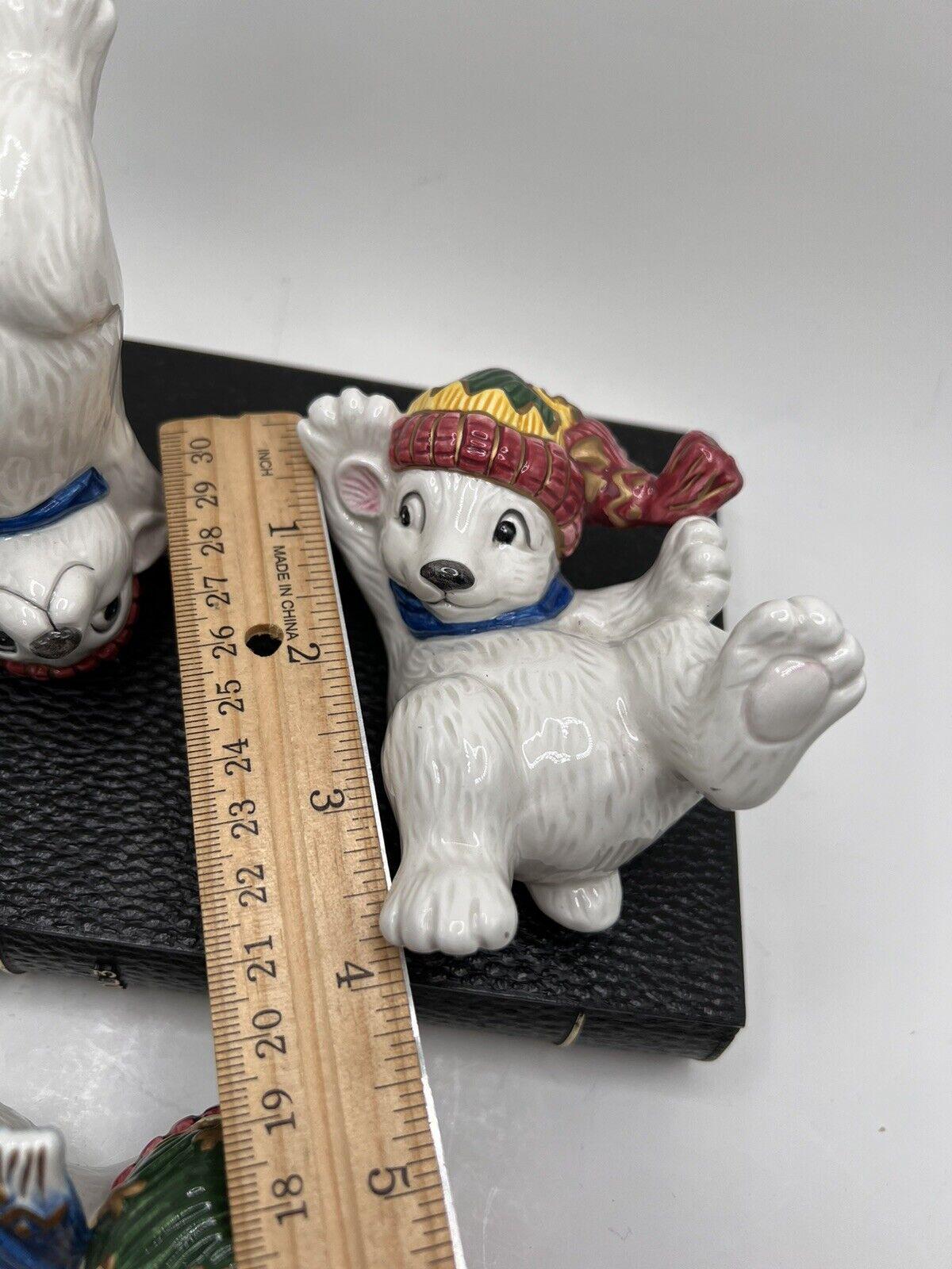 Fitz and Floyd Tumbling Polar Bears Christmas Porcelain Figurines - Etsy