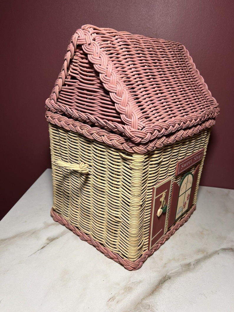 Wicker VTG House Toy Box Doll House Toy Box Hamper Trunk - Etsy