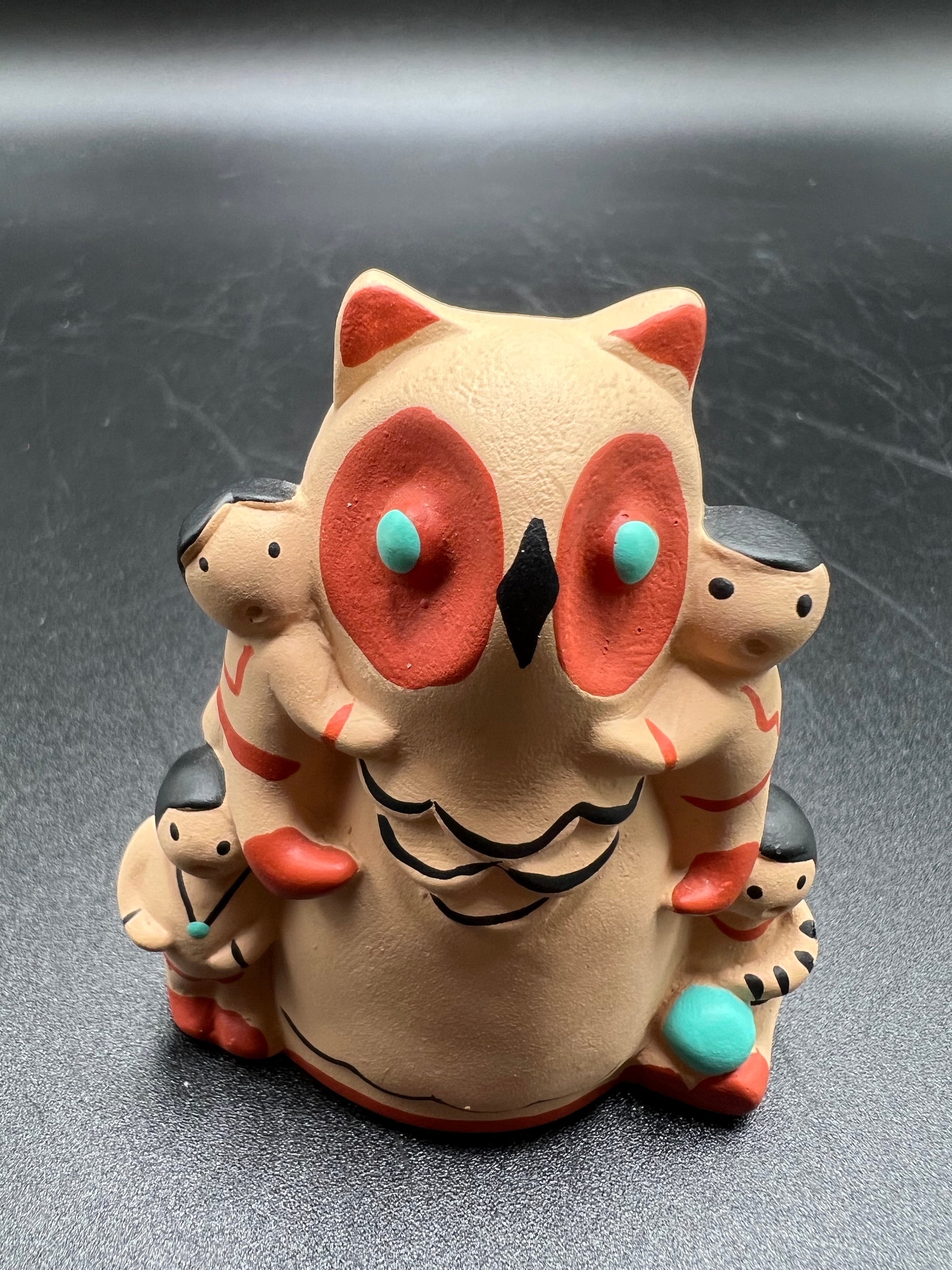Vintage Storyteller Clay Owl Figurine - Etsy