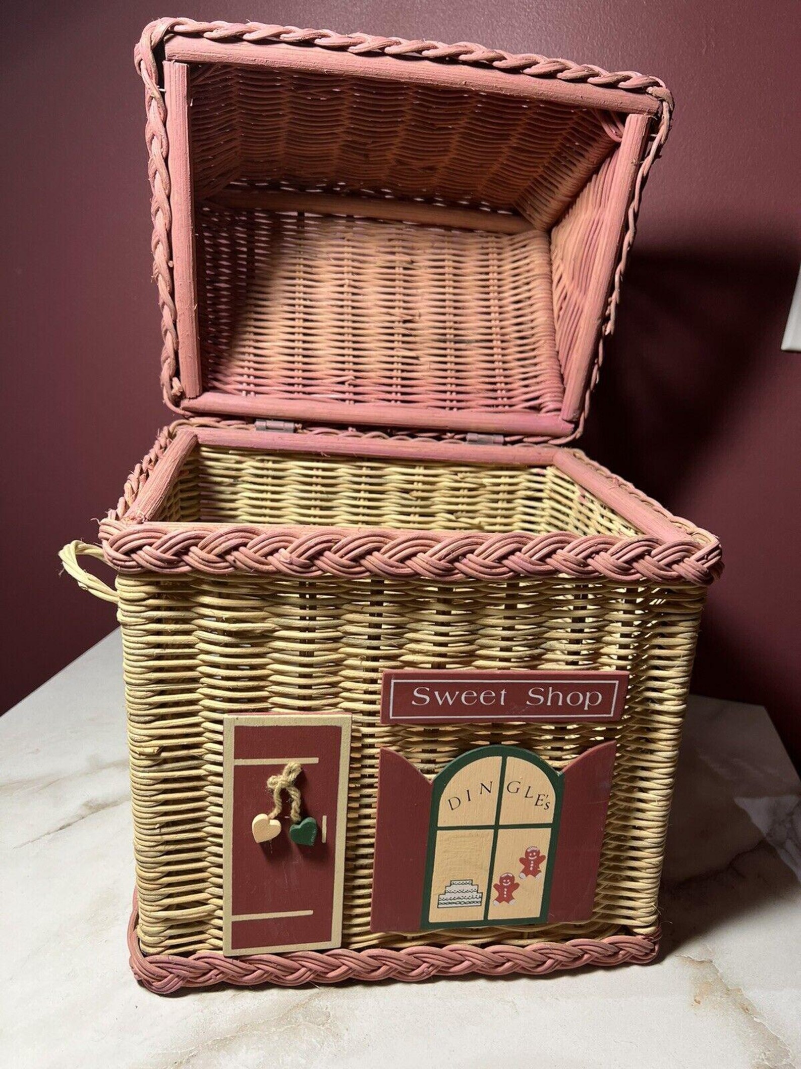 Wicker VTG House Toy Box Doll House Toy Box Hamper Trunk - Etsy