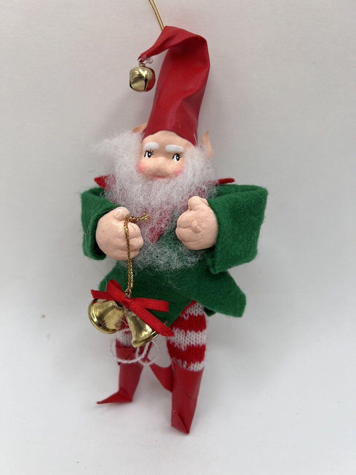 Vintage Paper Mache Pixie Elf Santa Christmas - Etsy
