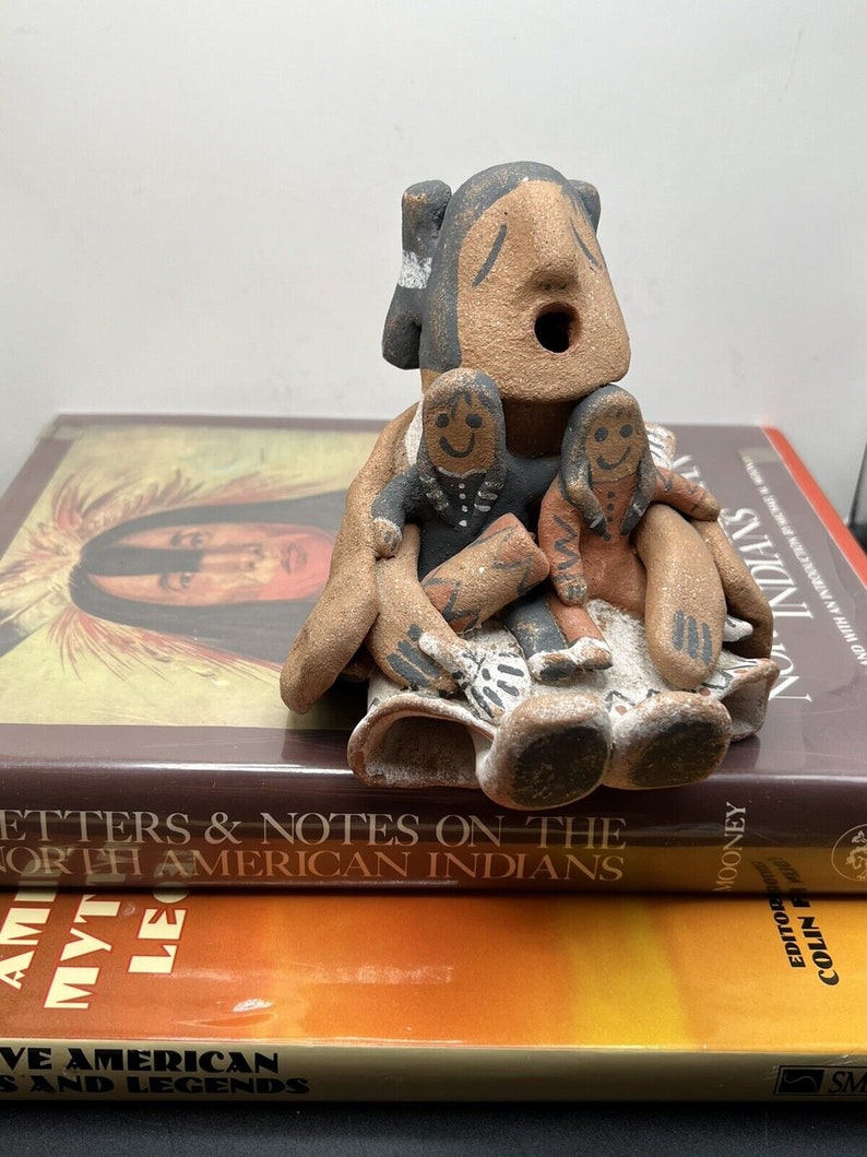 Native American Storyteller Terracotta Clay Signed Vintage - Etsy