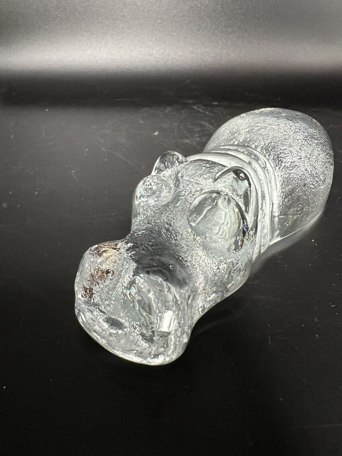 Kosta Boda Swedish Art Glass Zoo Animal Sculpture Paperweight Swimming ...