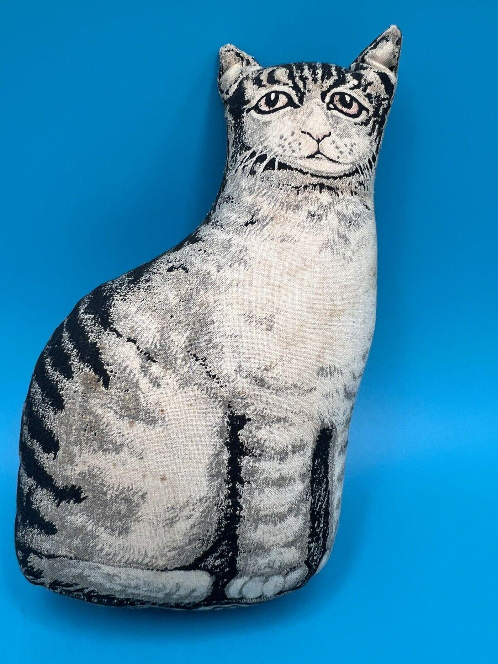 VTG Arnold Print Stuffed Tabby Cat Pillow by Toy Works - Etsy
