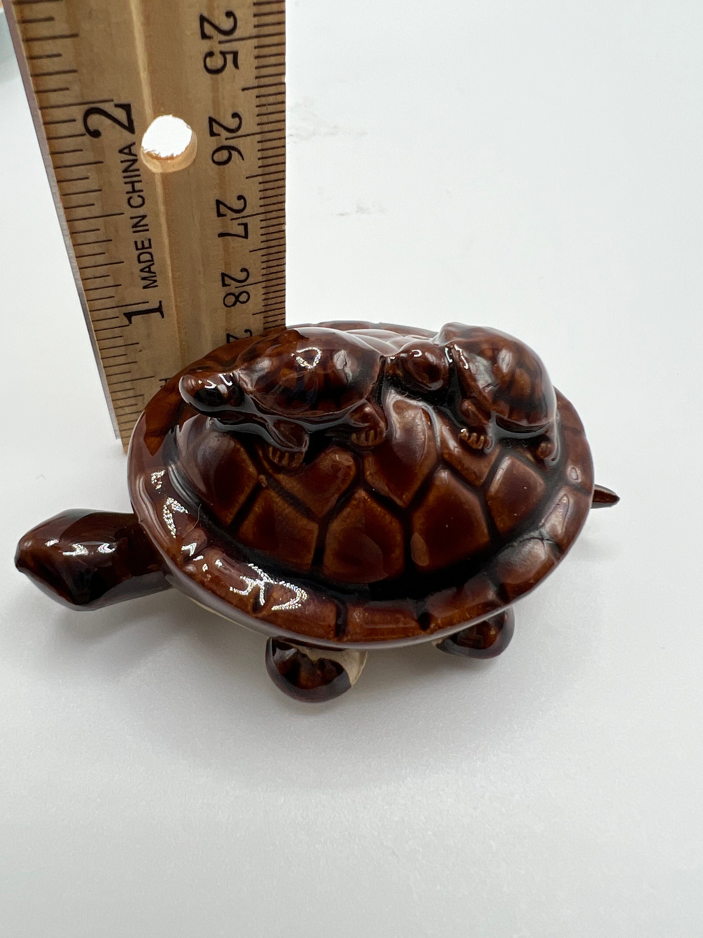 Vintage Ceramic Lucky Chinese Turtle Figurine With Wiggling Head & Feet ...