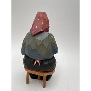 Hand Carved Wood Folk Art Old Woman Figurine Sculpture Grandma Decor - Etsy