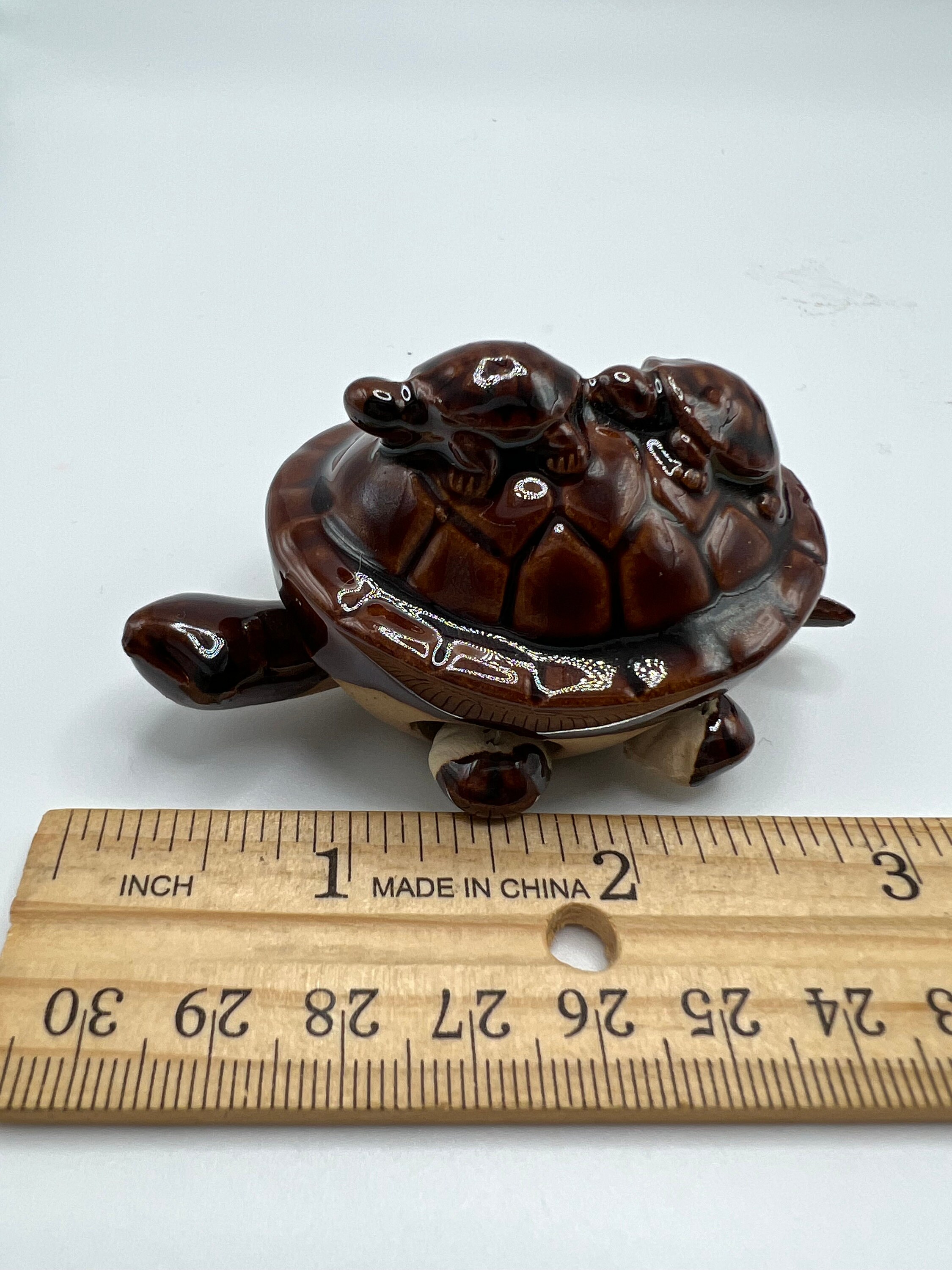 Vintage Ceramic Lucky Chinese Turtle Figurine With Wiggling Head & Feet ...