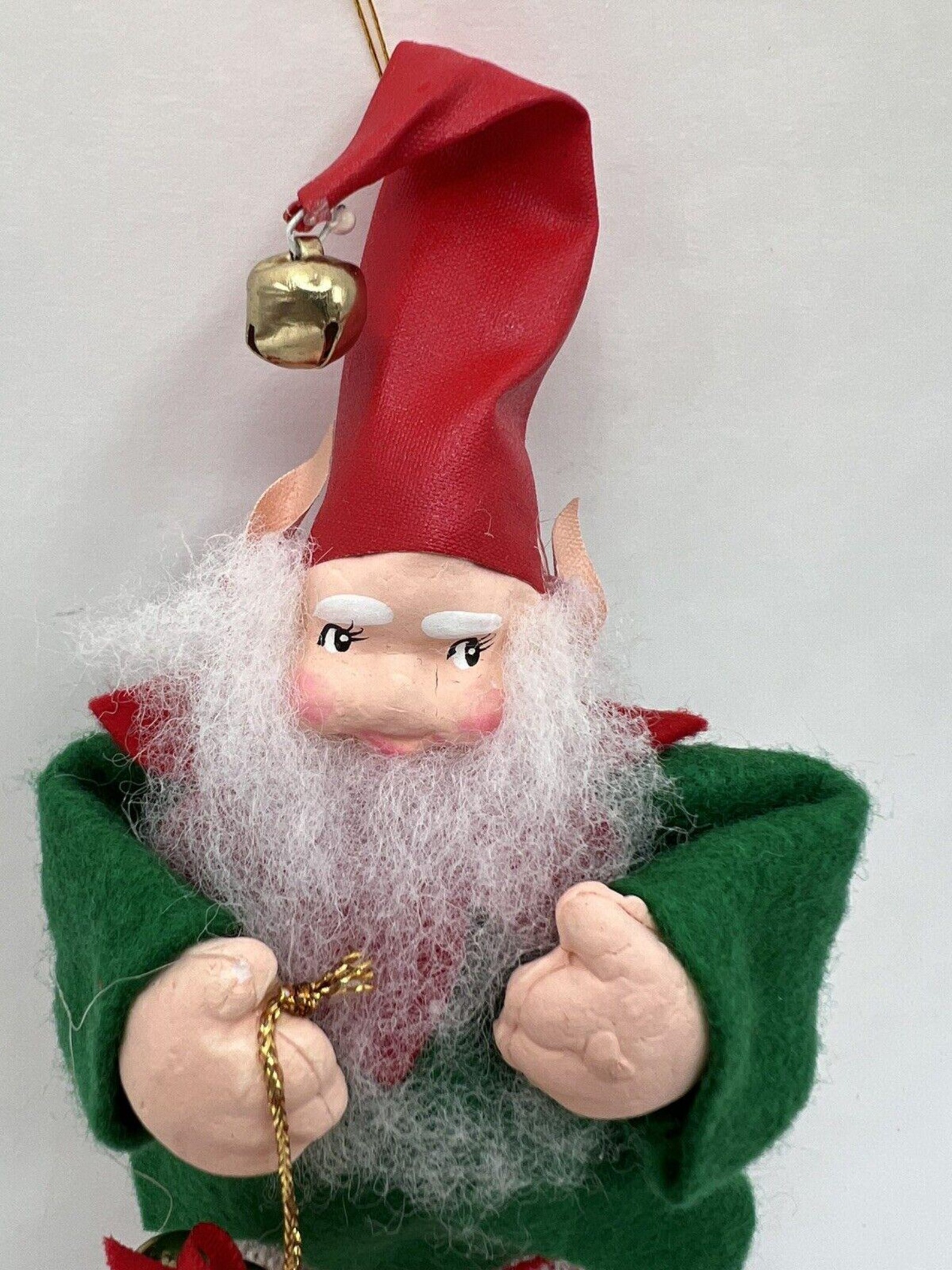 Vintage Paper Mache Pixie Elf Santa Christmas - Etsy
