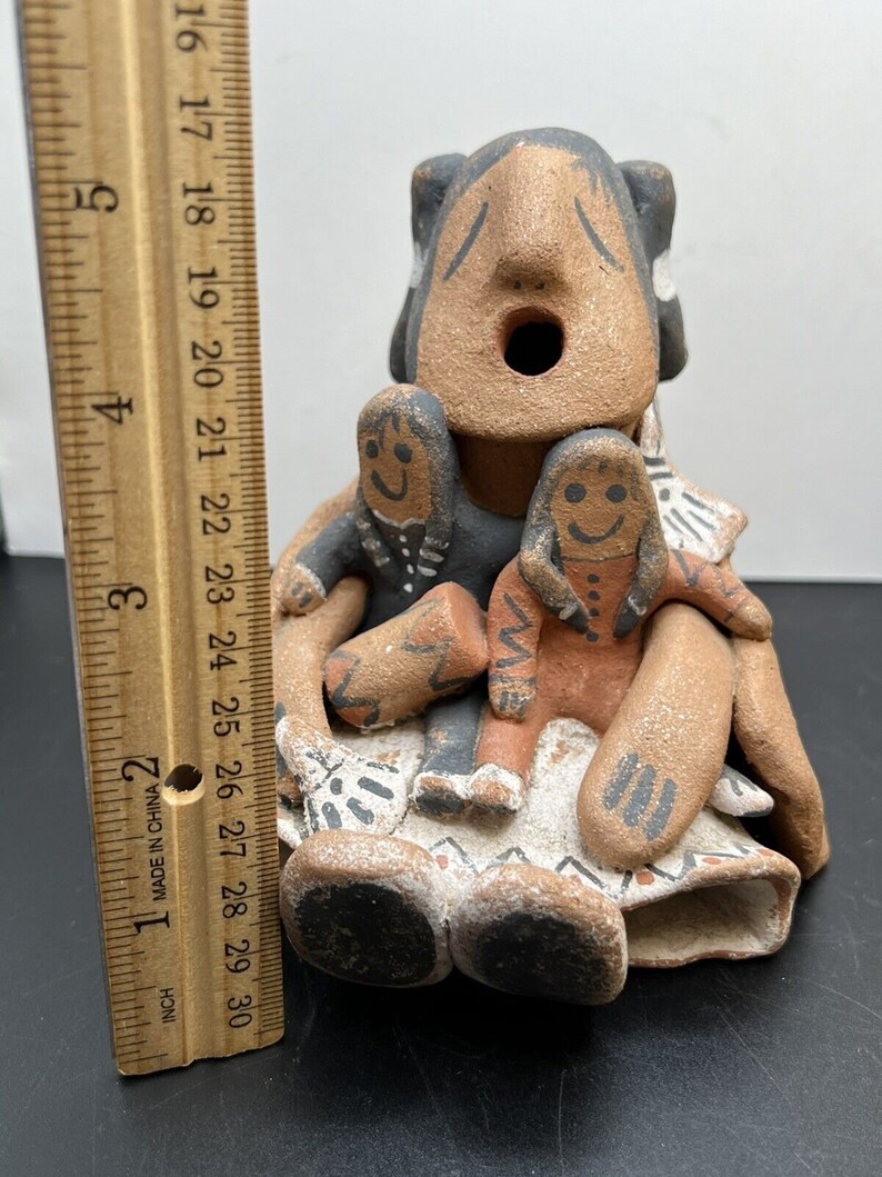 Native American Storyteller Terracotta Clay Signed Vintage - Etsy