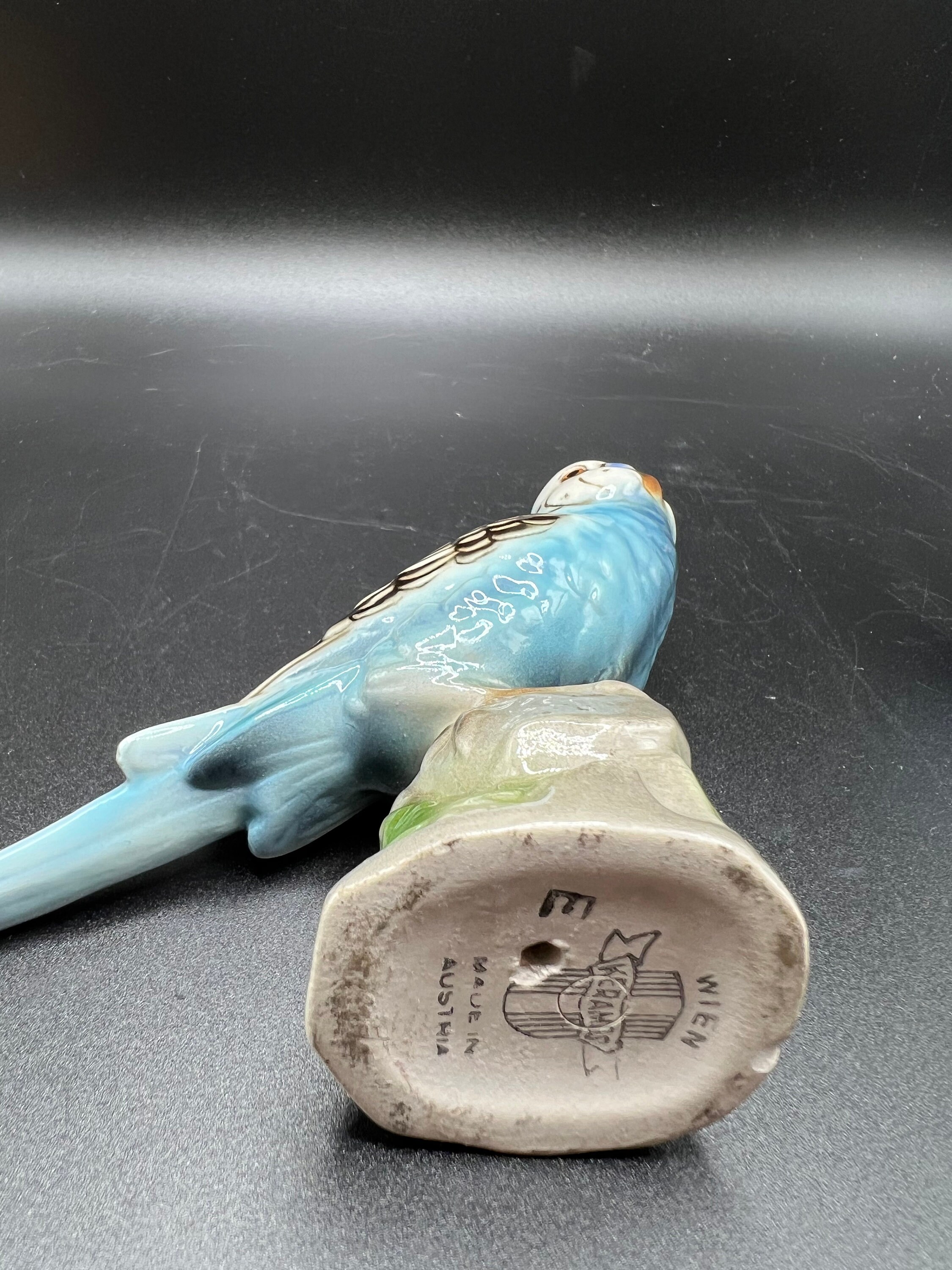Austrian Porcelain Blue Parakeet Bird Figurines - Etsy
