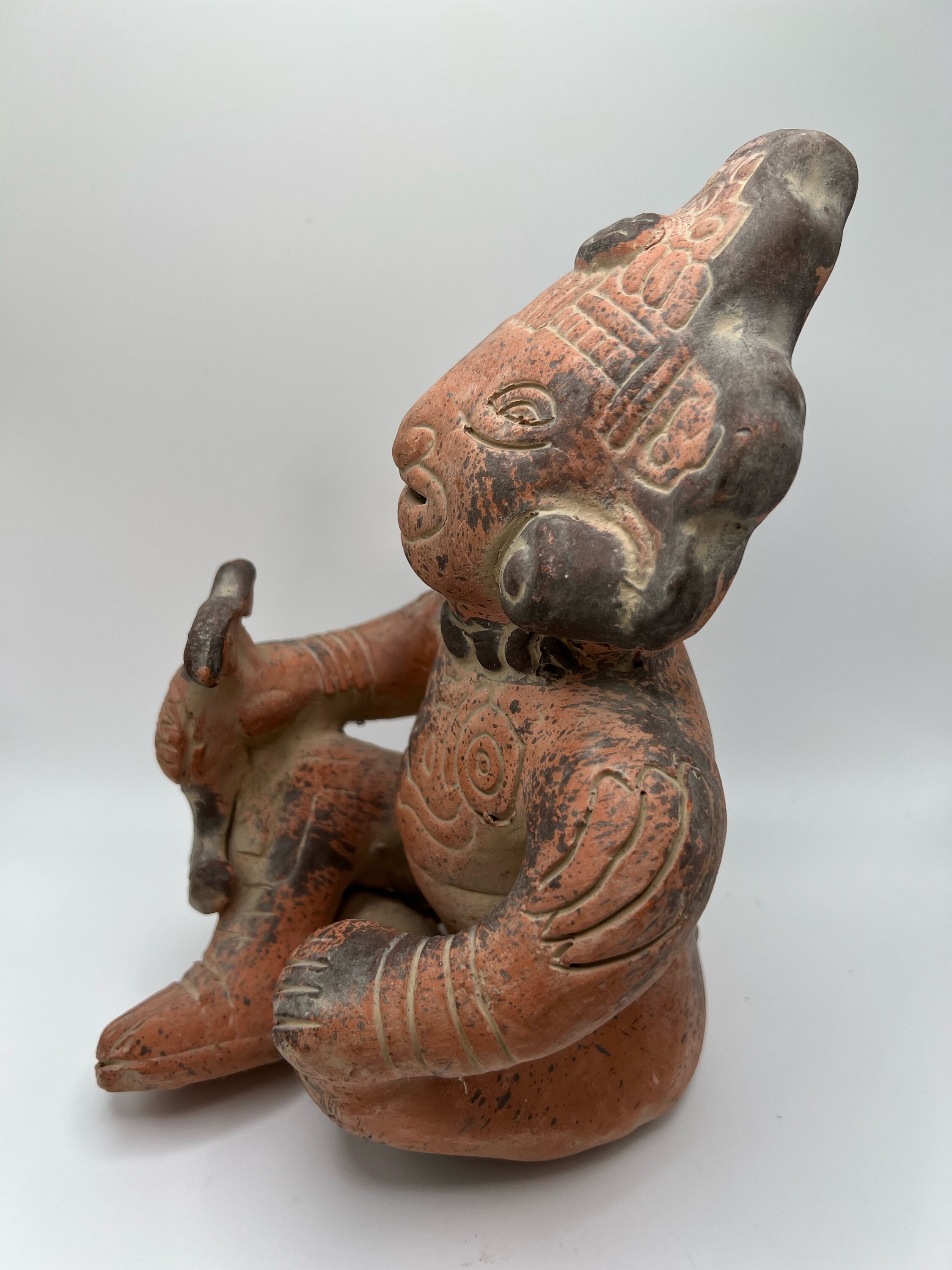 Mayan Aztec Sitting God Terracotta Clay Sculpture Statue - Etsy