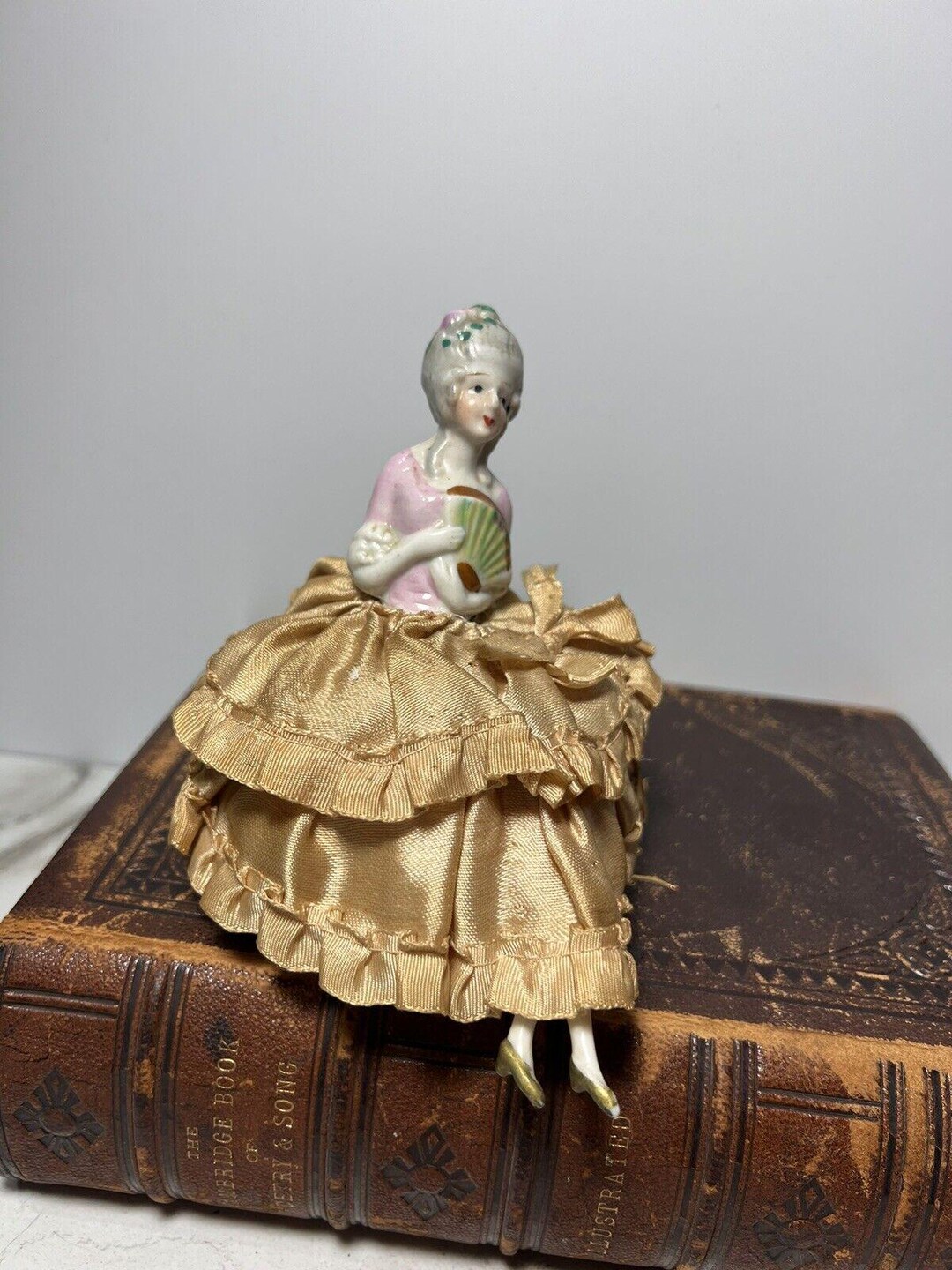 Antique Half Doll Porcelain Pincushion Victorian Flapper Girl - Etsy