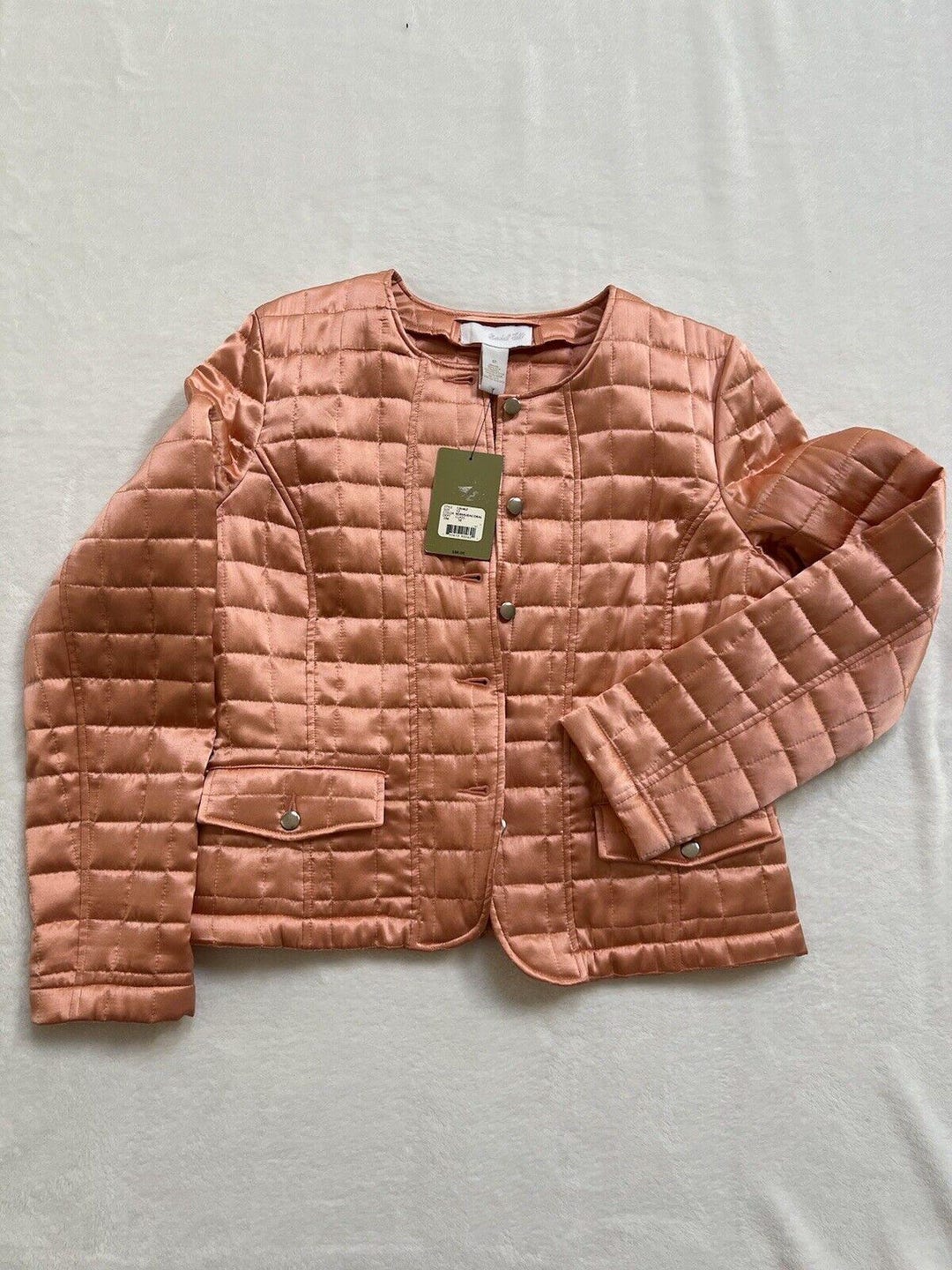 Y2K Marshall Fields Quilted Silk Coral Jacket Size12 New W Tags - Etsy