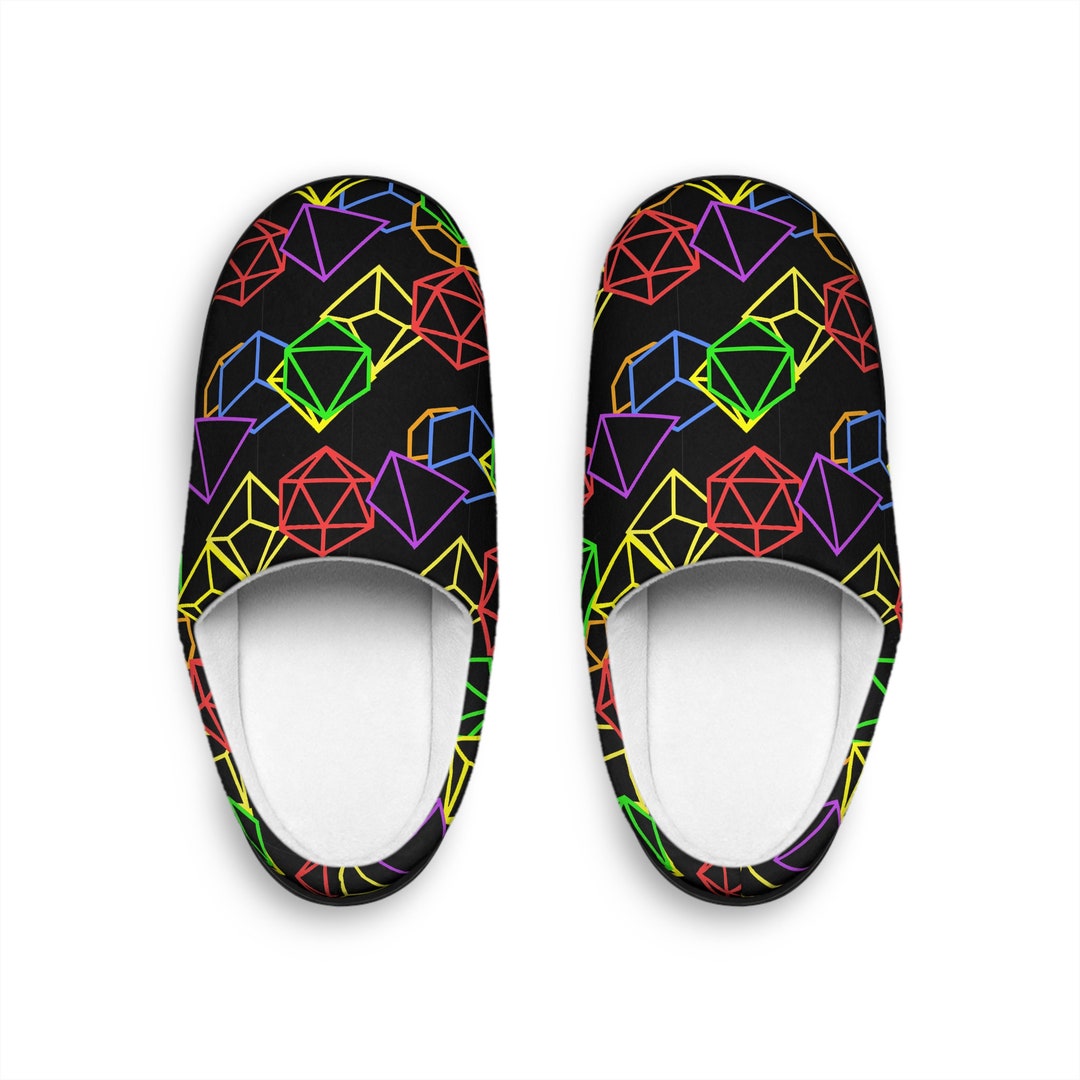 Men's Dungeons and Dragons D20 Slippers, Gamer Slippers, RPG Footwear ...