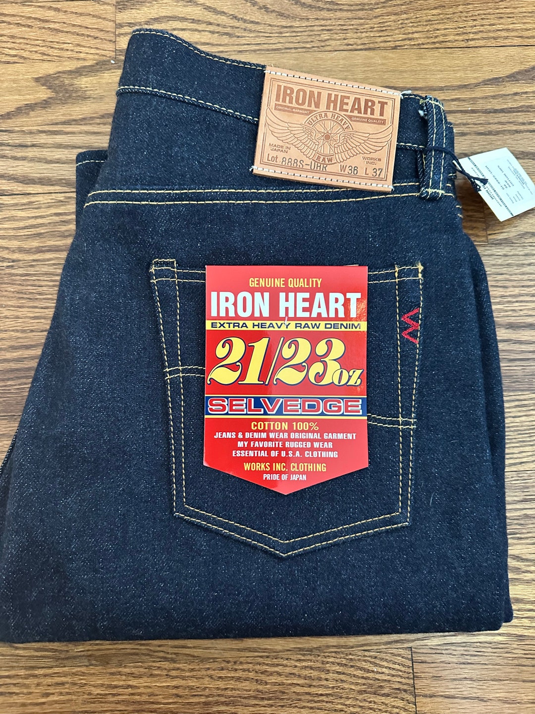 Iron Heart Raw Denim Jeans - Etsy