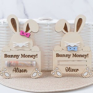Personalised Easter Bunny Money Holder Easter Basket Stuffer for ...