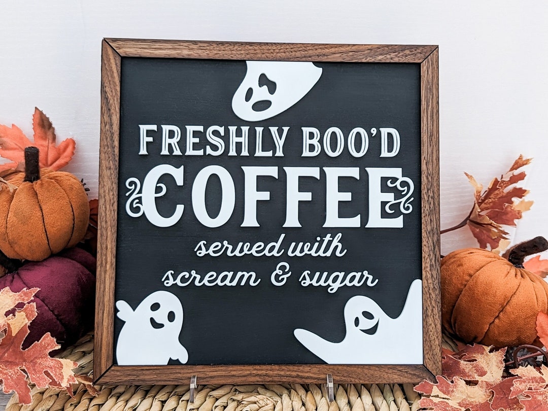 Halloween Décor Indoor Bar Sign Coffee Shop Décor Funny Wooden ...