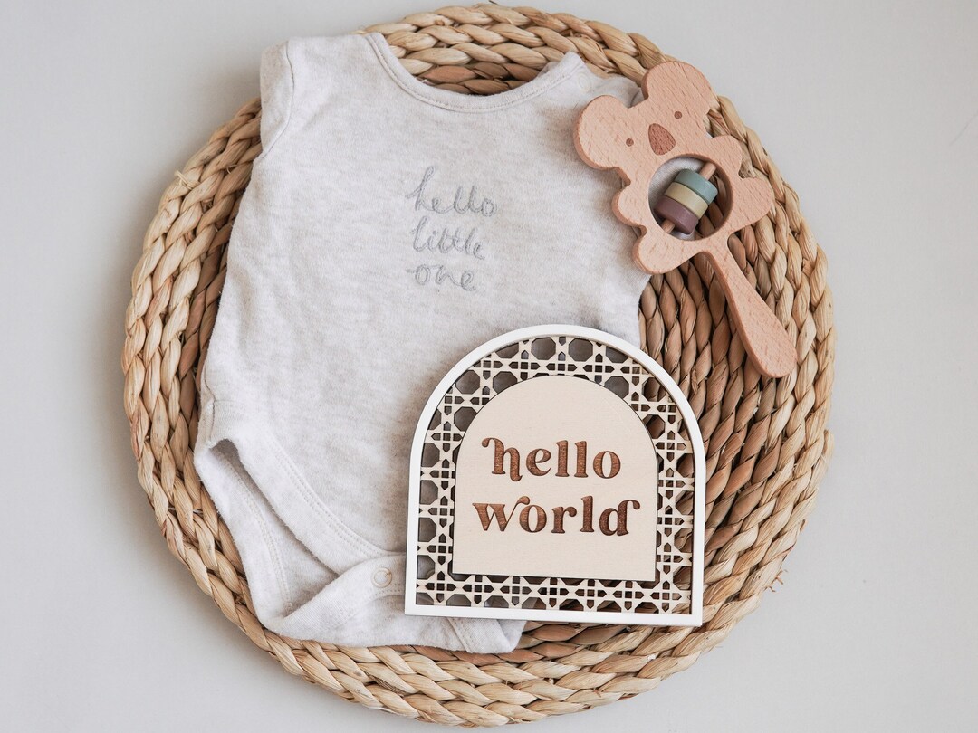 Hello World Birth Announcement Sign Baby Announcement Sign Welcome to ...
