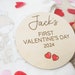 Personalised My First Valentines Day Baby Name Sign Wooden First ...