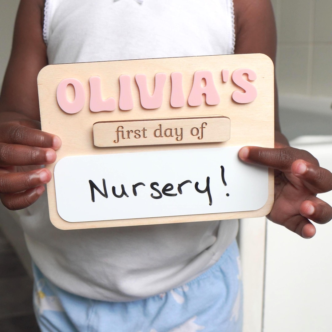 Custom First Day of School Sign Reusable Whiteboard Photo Prop School ...