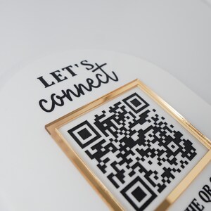 Custom Business QR Code Display Sign for Social Media Menu Link Display ...