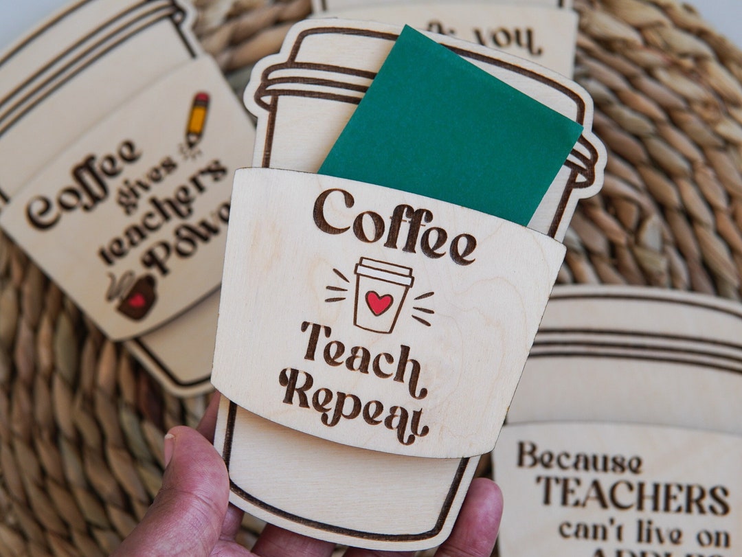 Teacher Appreciation Gift Card Holder Coffee Gift Card Holder Teacher ...