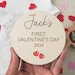 Personalised My First Valentines Day Baby Name Sign Wooden First ...