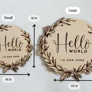 Personalised Hello World Birth Announcement Sign Welcome to the World ...