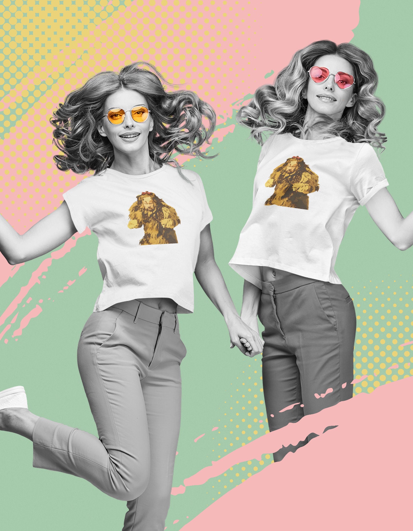 Cowardly Lion Tee, Uniquely Designed Cowardly Lion Graphic Crew Neck ...