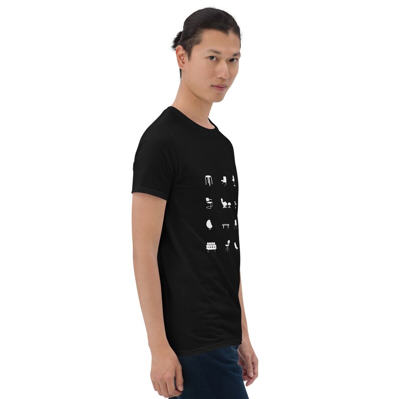 Mid Century Modern Tee, Vintage Vibes Retro Chic Silhouette Furniture ...