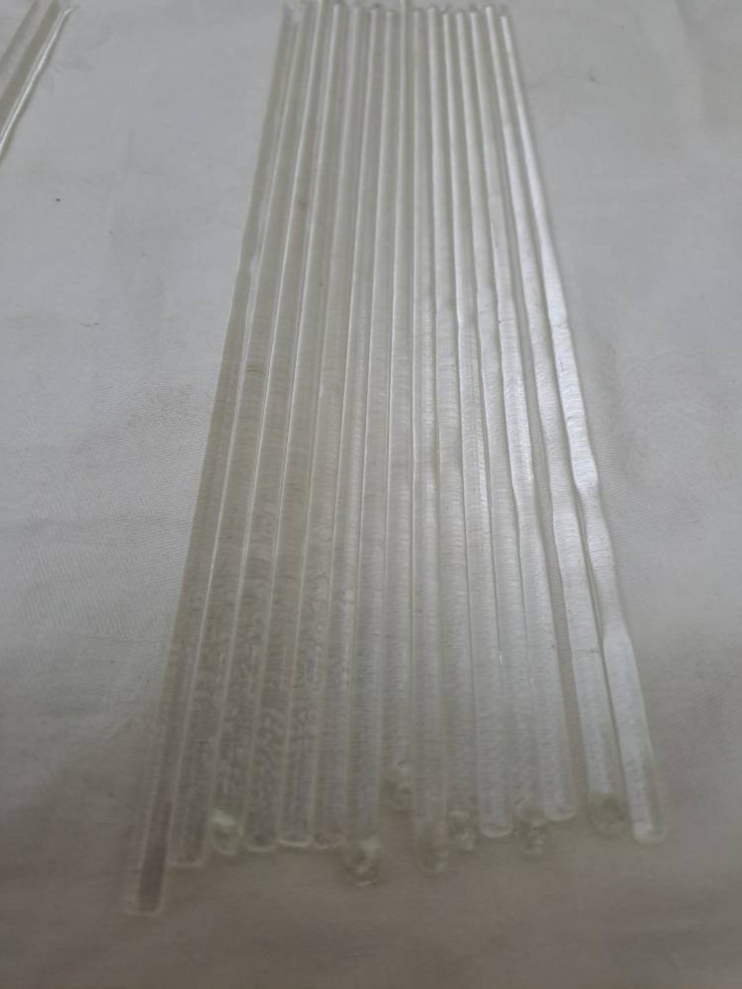 Vintage 80 Pieces Clear Italian Glass Rod Around 13 Long 5mm in ...
