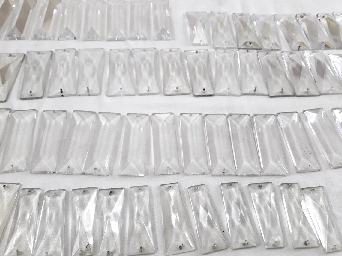 Large Lot of 76 Luster Connector Prism for Chandelier and Lamp Part - Etsy