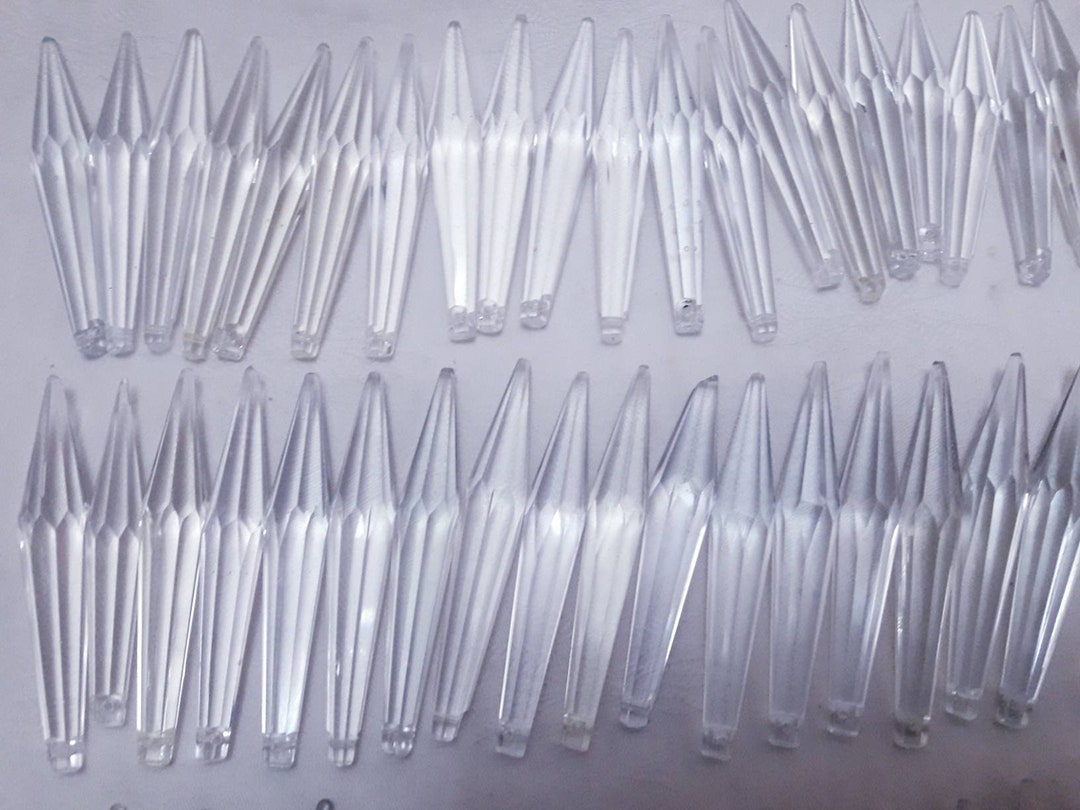 Vintage U Drop Pointer Prism Chandelier Drop 3" Long Set of 100 Pieces ...