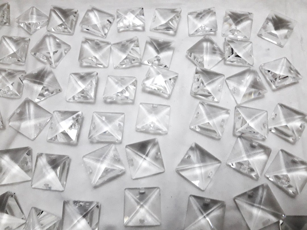 30MM Square Clear Crystal Glass Parts for Chandelier and Lamp Parts - Etsy