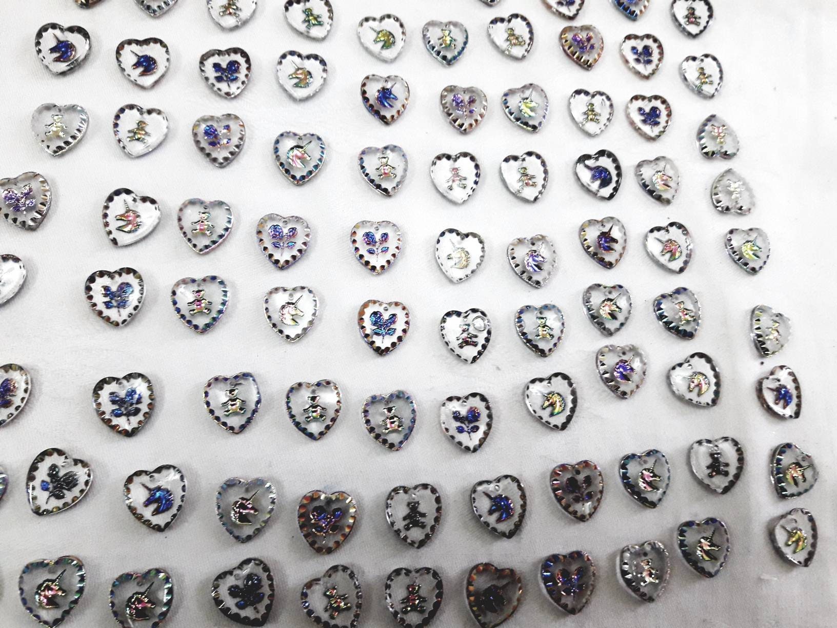 Lot of 100 Pieces Helio Mix Color Intaglio Buff Garm, Top Drilled Charm ...