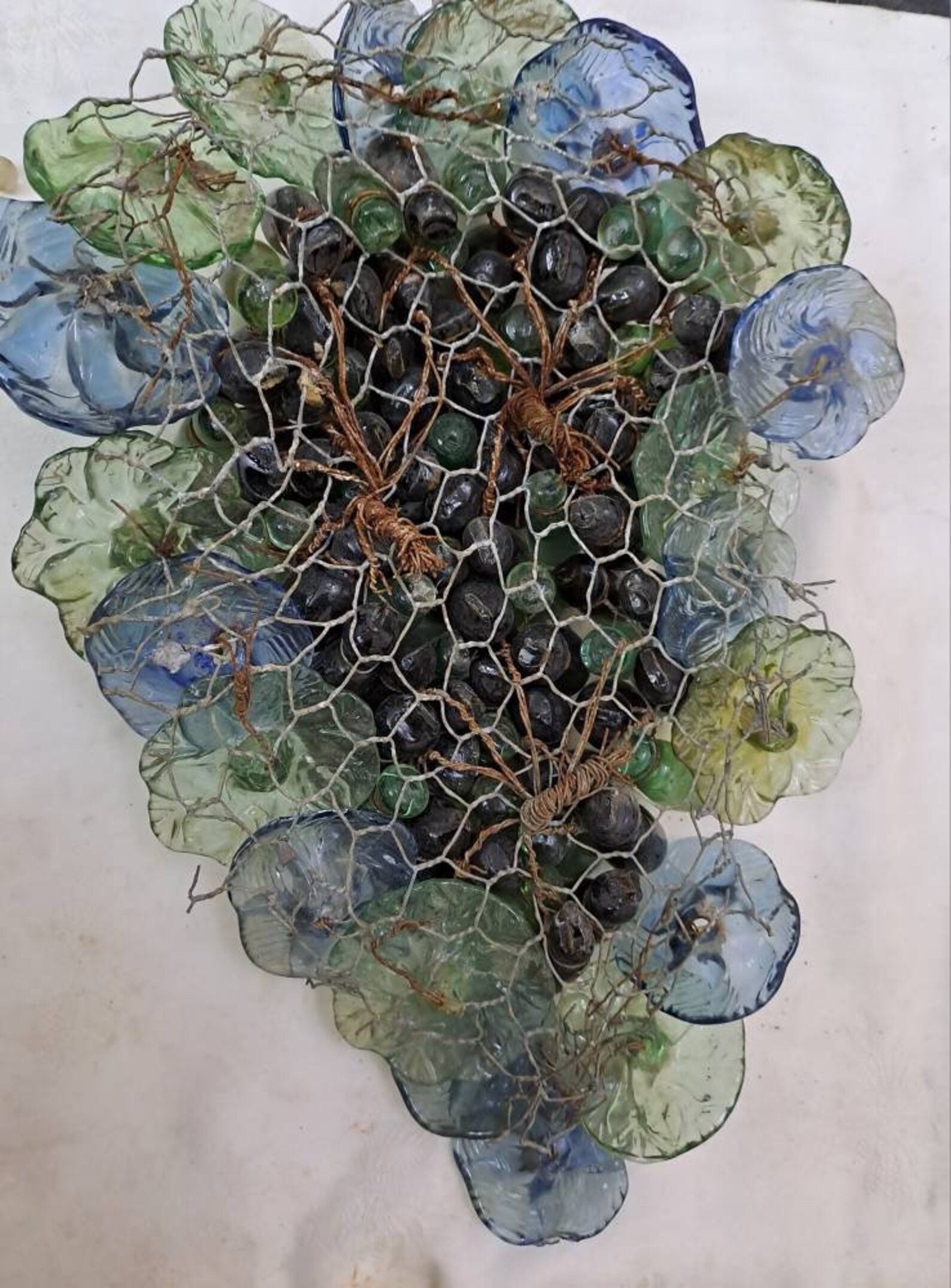 Antique Larger Grape Cluster With Flower Glass - Etsy